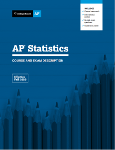 AP统计学教材下载《AP Statistics Course and Exam Description》