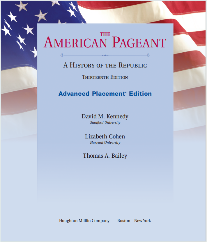 AP美国历史教材下载《The American Pageant: A History of the Republic, Advanced ...
